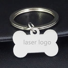 Customized Laser Blank Metal Bone Nameplate Custom Logo Stainless Steel Anodized Aluminum Dog Pet Tag