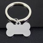 Customized Laser Blank Metal Bone Nameplate Custom Logo Stainless Steel Anodized Aluminum Dog Pet Tag