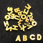 Letter Slide Charms Gold Color Initial Alphabet Slider Beads For 8mm Belt Leather Mesh Bracelet Keychain Necklace