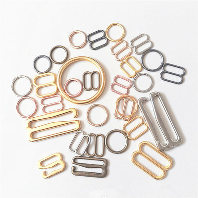 New arrival Gold adjustable and detachable bra ring and slider and g hook for underwear buckle