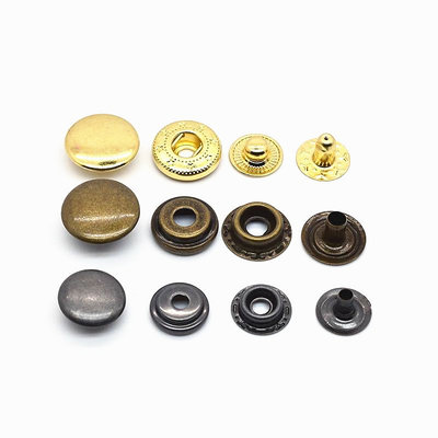 High Round Shape Custom Four Parts Metal Snap Button For Garments