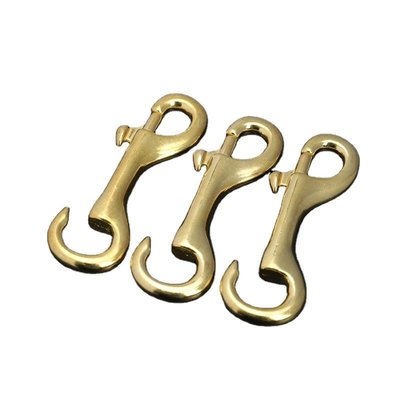 Copper double-head hook buckle Towing rope connection hanging buckle Harness spring hook